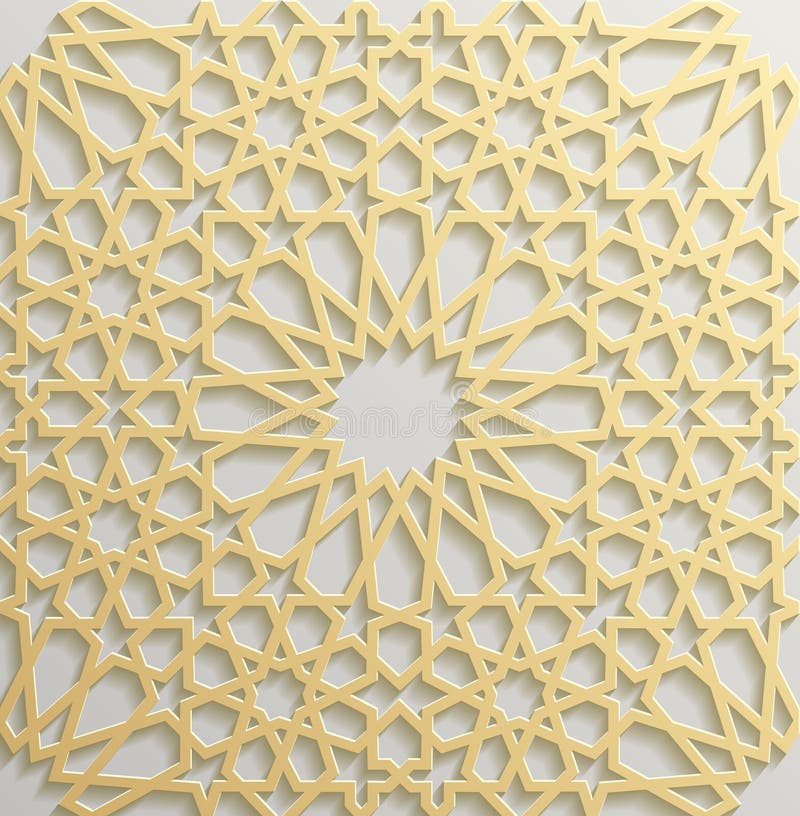 Seamless Islamic Pattern 3d . Traditional Arabic Design Element. Stock ...