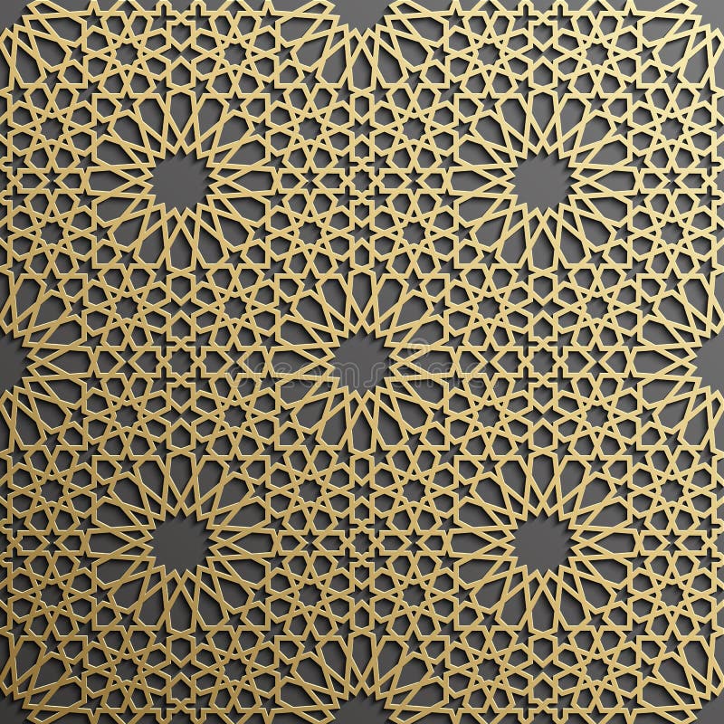 Seamless Islamic Pattern 3d . Traditional Arabic Design Element. Stock ...