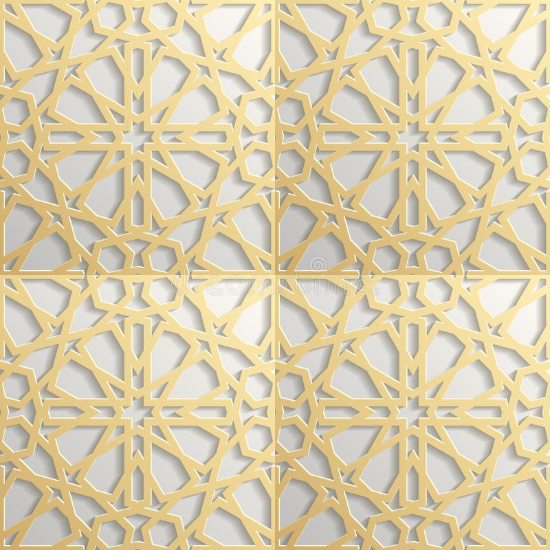 Seamless Islamic Pattern 3d . Traditional Arabic Design Element. Stock ...