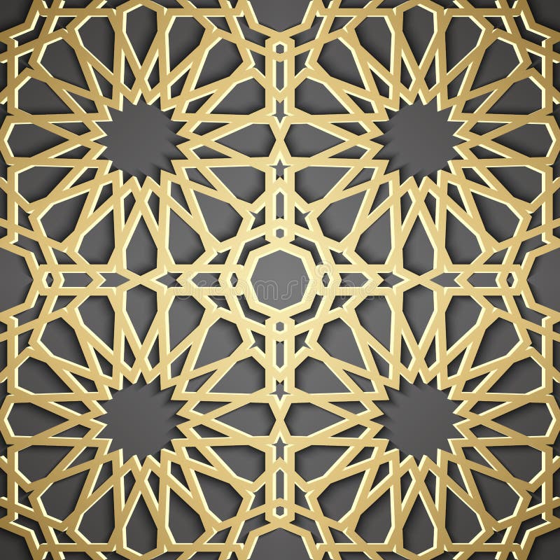 Seamless Islamic Pattern 3d . Traditional Arabic Design Element. Stock ...