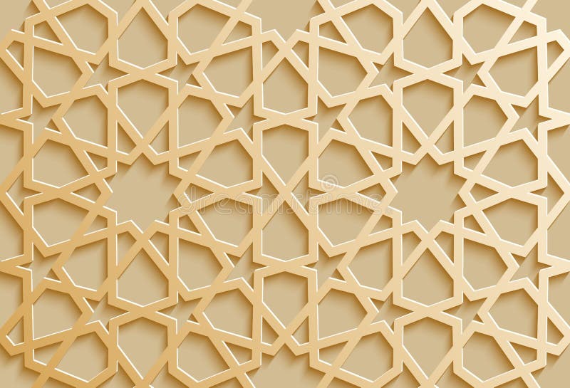 Seamless Islamic Pattern 3d . Traditional Arabic Design Element. Stock ...