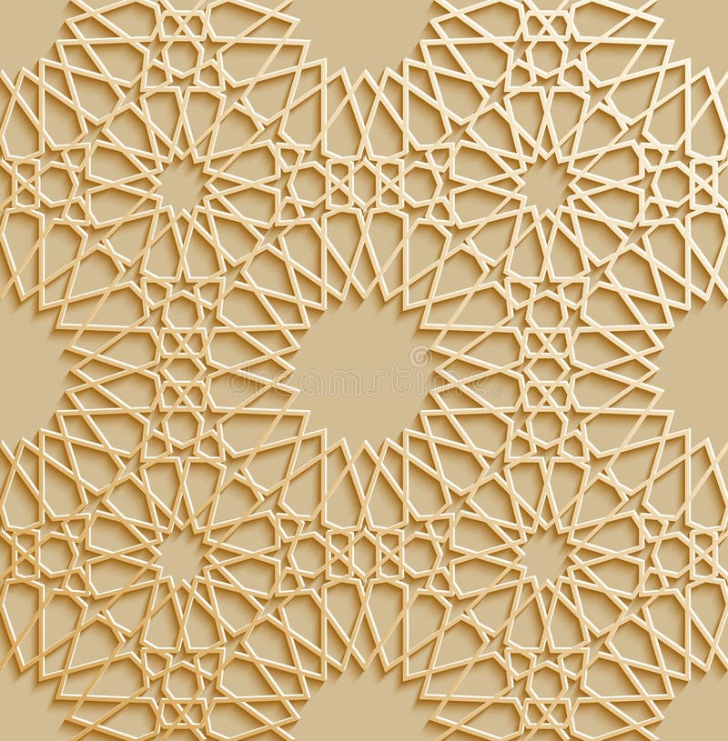Seamless Islamic Pattern 3d . Traditional Arabic Design Element. Stock ...