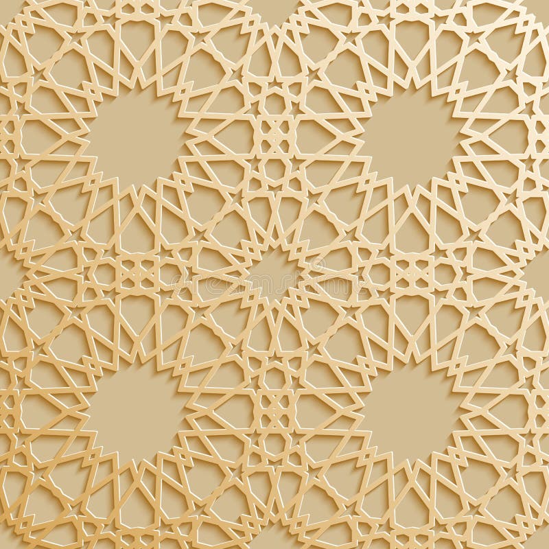 Seamless Islamic Pattern 3d . Traditional Arabic Design Element. Stock ...