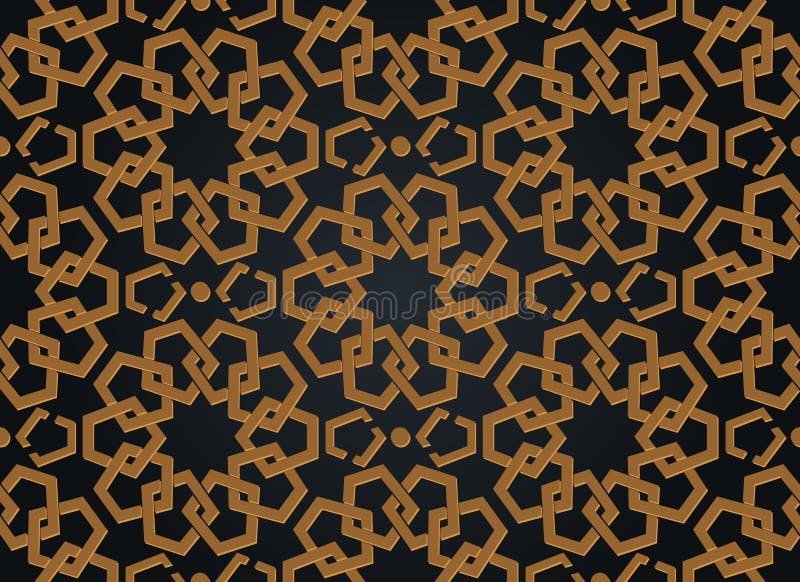 Seamless Islamic Pattern, Gold Modern Persian Motif. Ramadan Banner ...