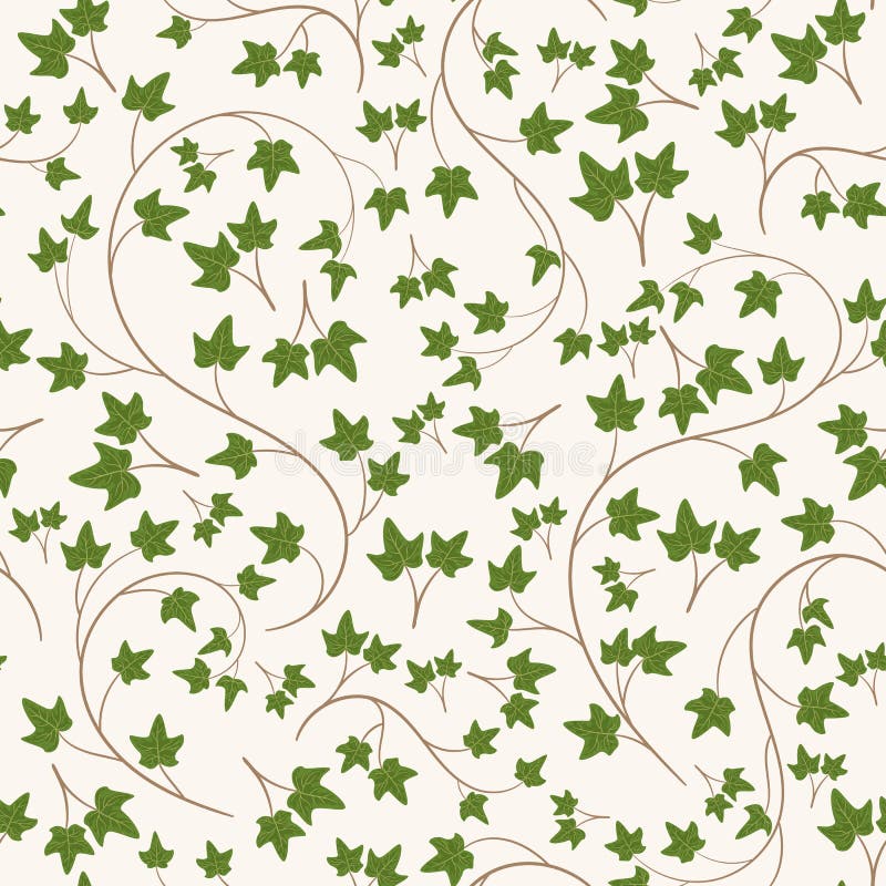 Seamless ivy pattern stock vector. Illustration of background - 97245181