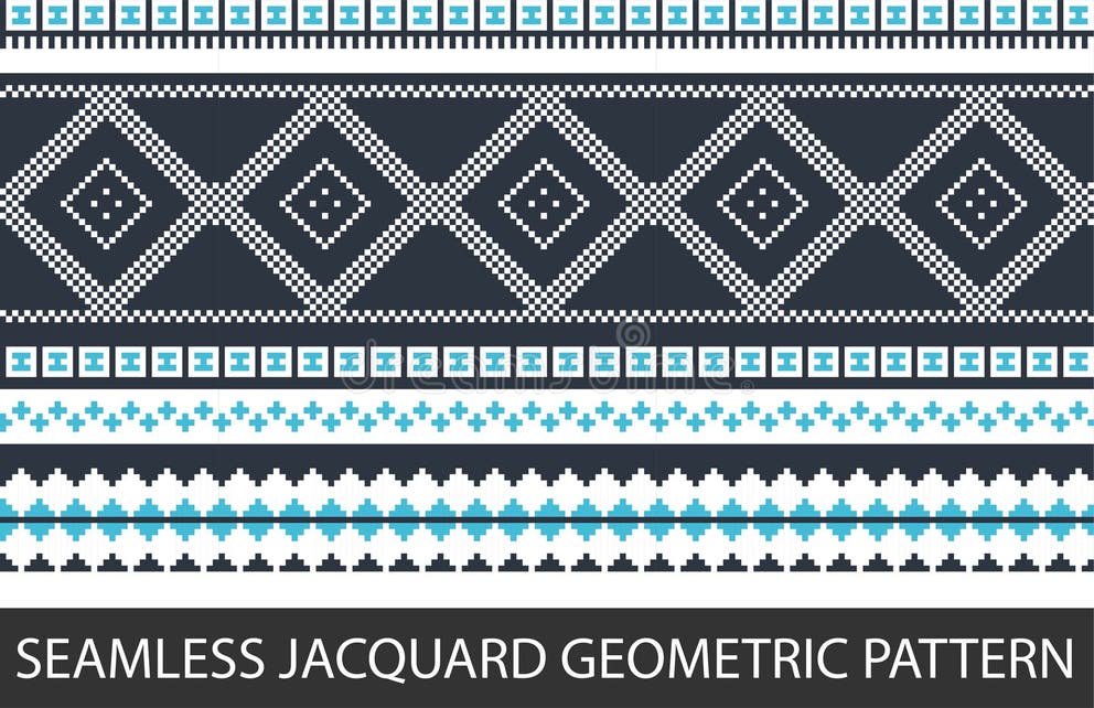 Seamless Jacquard Geometric Pattern in Vector Graphic Stock Vector ...