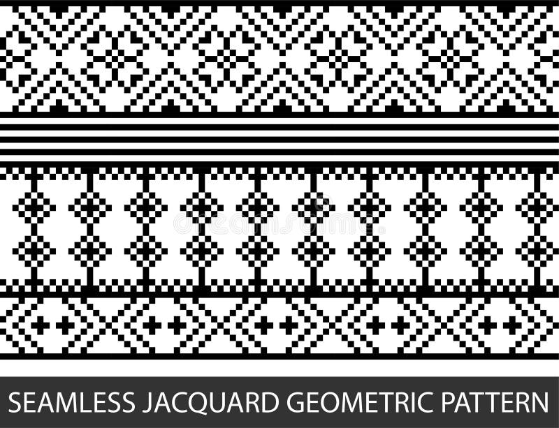 Seamless Jacquard Geometric Pattern in Vector Graphic Stock Vector ...