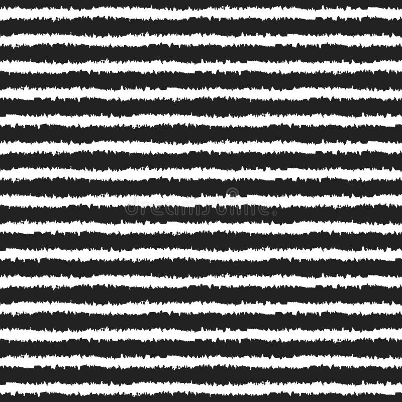 Seamless Rough Stripe Pattern. Vector Grungy, Distressed, Jagged Stripe ...