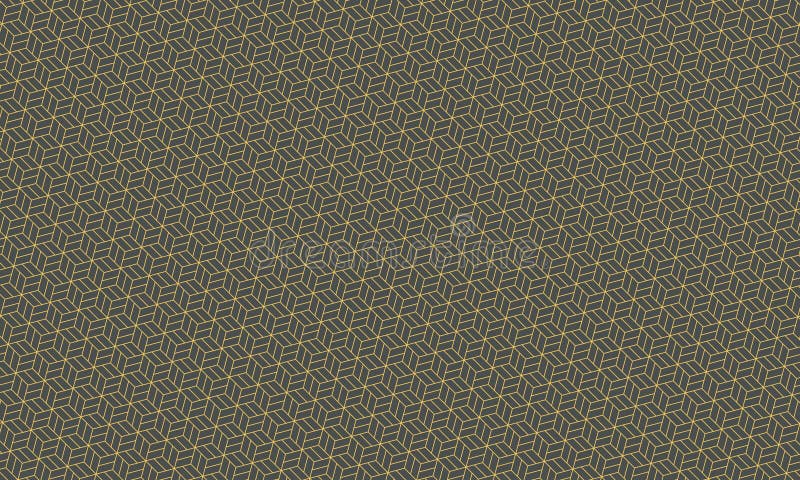 Seamless Japanese Geometric Pattern with Traditional Cube Motif Stock ...