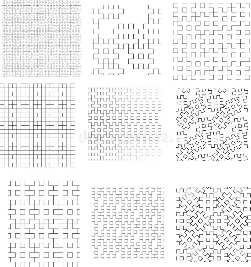 Seamless Japanese Pattern of Double-digited Swastika Set Stock Vector ...