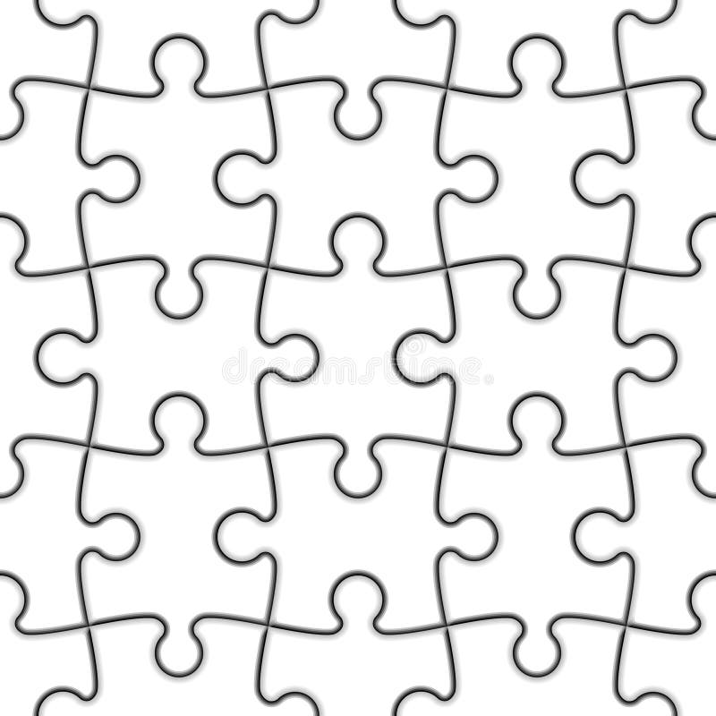Seamless Jigsaw Puzzle stock vector. Illustration of connection - 12969552