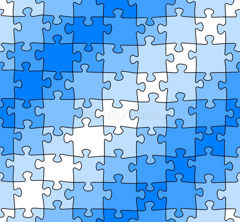 Seamless Jigsaw Puzzle Pattern Stock Vector - Illustration of concept ...
