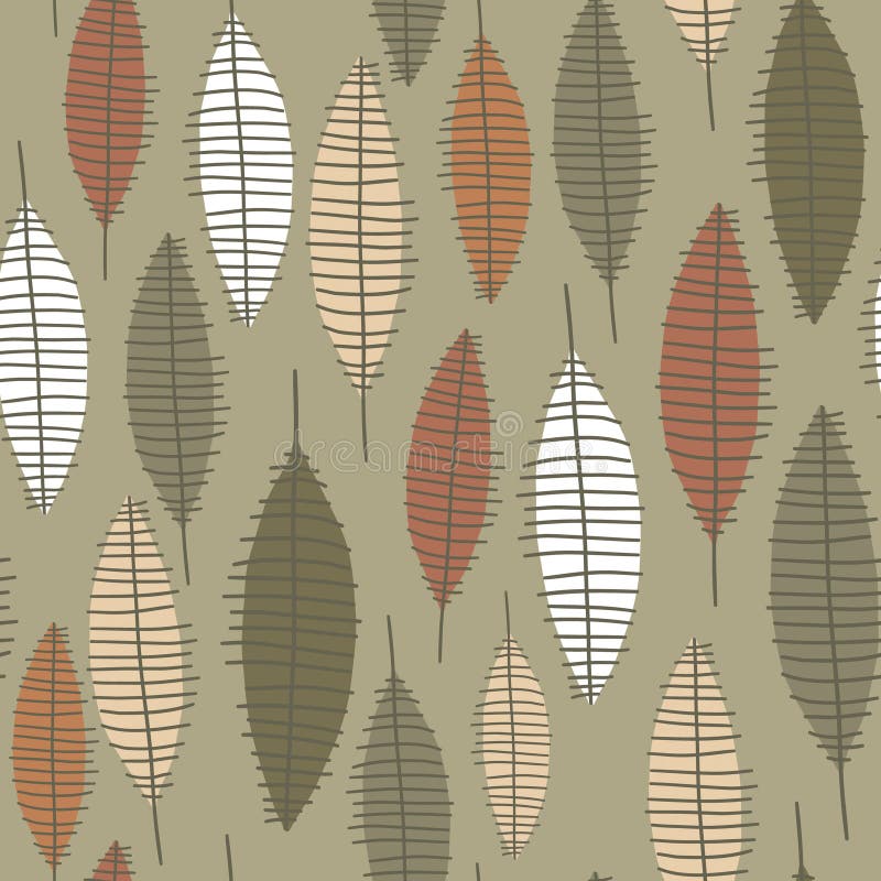 Seamless Jungle Pattern with Autumn Leaves. Creative Autumn Texture for ...