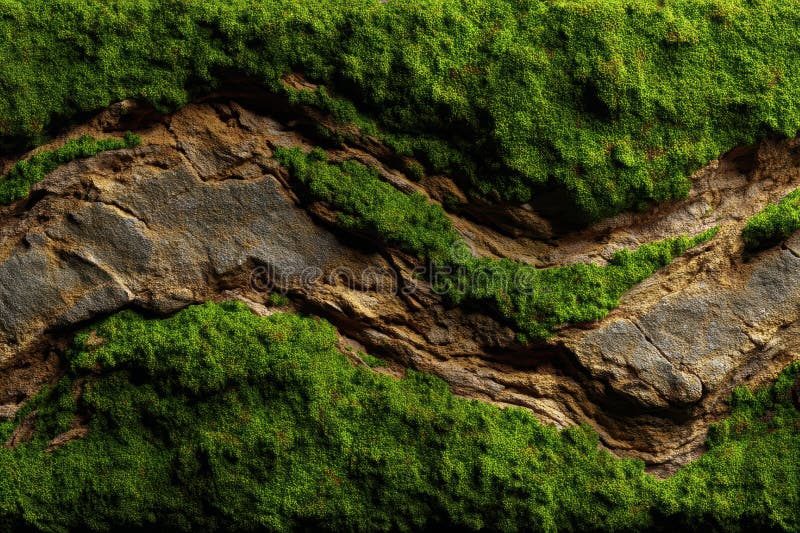Seamless 8K Moss-Covered Texture with Organic Topographic Curves Stock ...