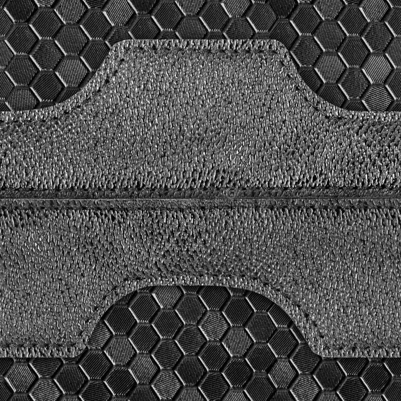 Seamless 4k Photo Texture of Black Leather Patched with Leather Ornate ...