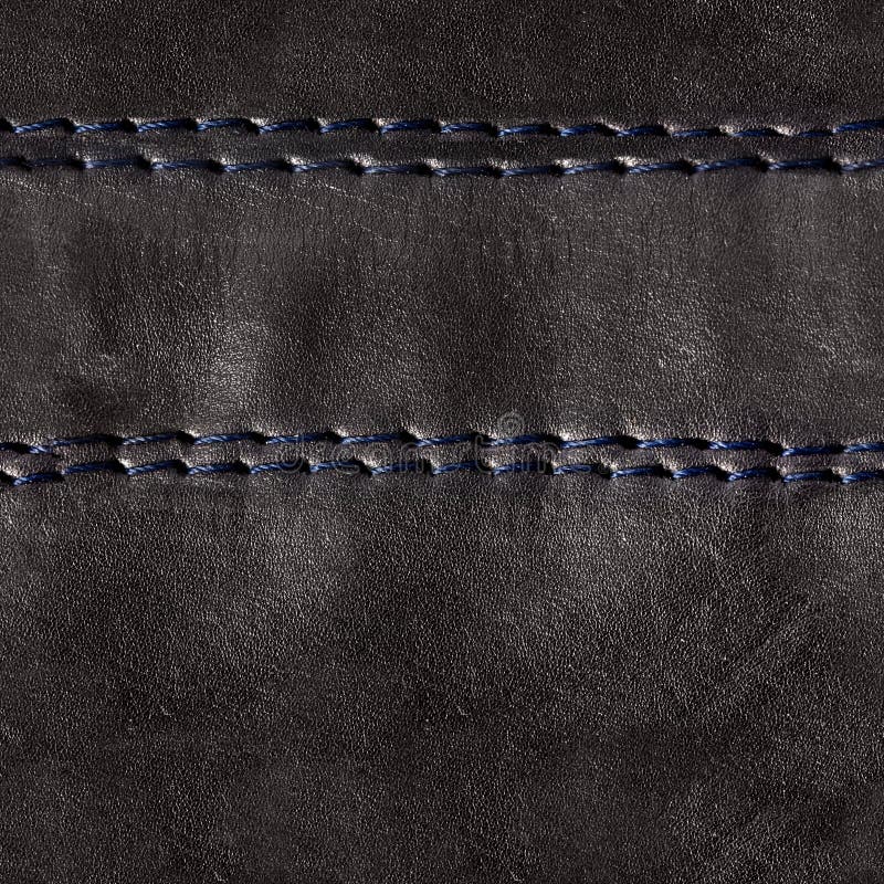 Seamless 4k Photo Texture of Black Leather with Stitching Stock Image ...