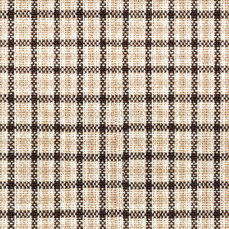 Seamless 4k Photo Texture of Brown Woven Wool Cloth with Checkered ...