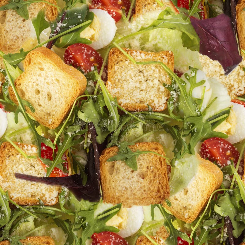 Seamless 4k Photo Texture of Cesar Salad with Chicken Stock Photo - Image of cesar, cooking ...