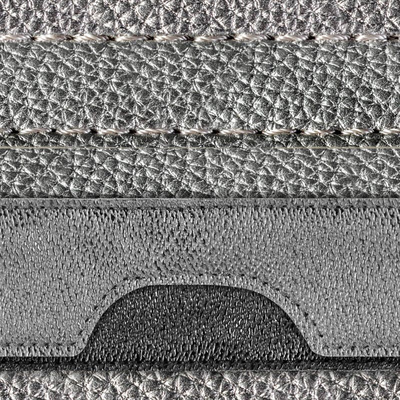 Seamless 4k Photo Texture of Gray Stitched Leather Patched with Leather ...