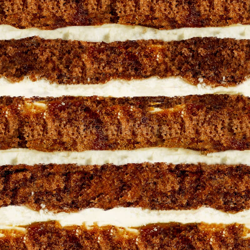 Seamless 4k Photo Texture of Layered Honey Cake Stock Image - Image of ...