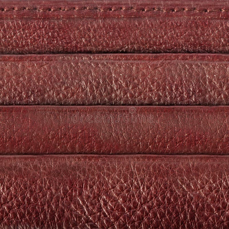 Seamless 4k Photo Texture of Red Colored Stitched Layered Leather Stock ...