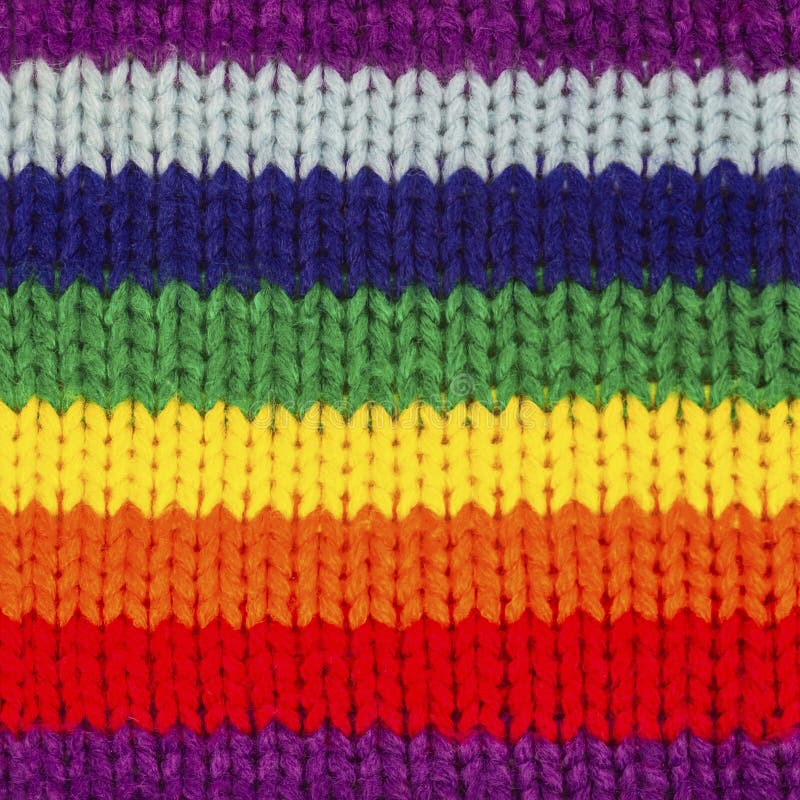 Seamless 4k Photo Texture of Vibrant Rainbow Colored Knitted Wool ...