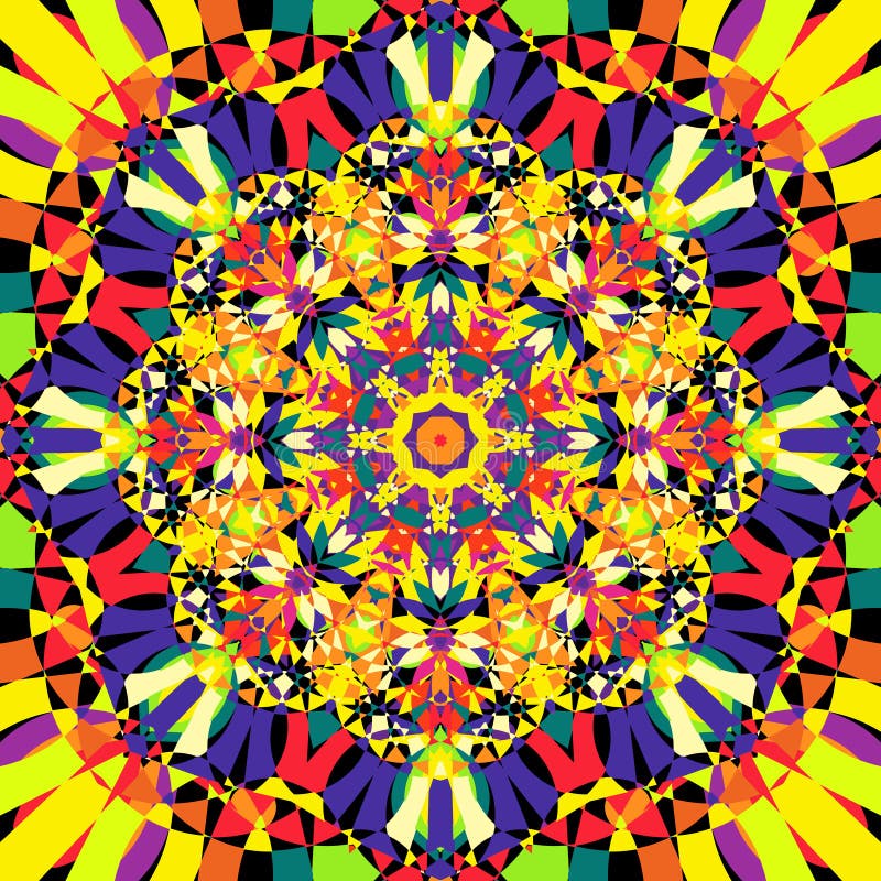 Seamless Kaleidoscope Pattern Stock Vector - Illustration of seamless ...