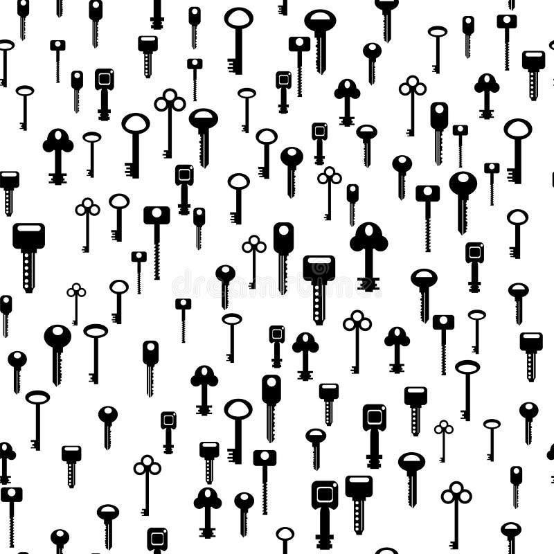 Silhouettes of keys stock vector. Illustration of safety - 50400036