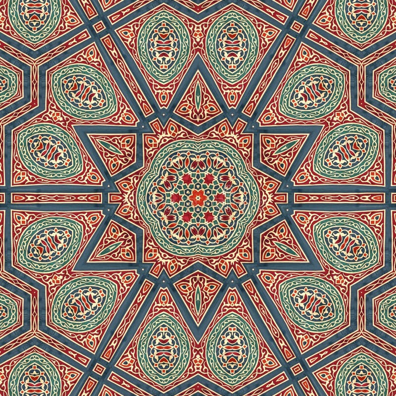 Seamless Khayameya Pattern Design 012 Stock Photo - Image of islam ...