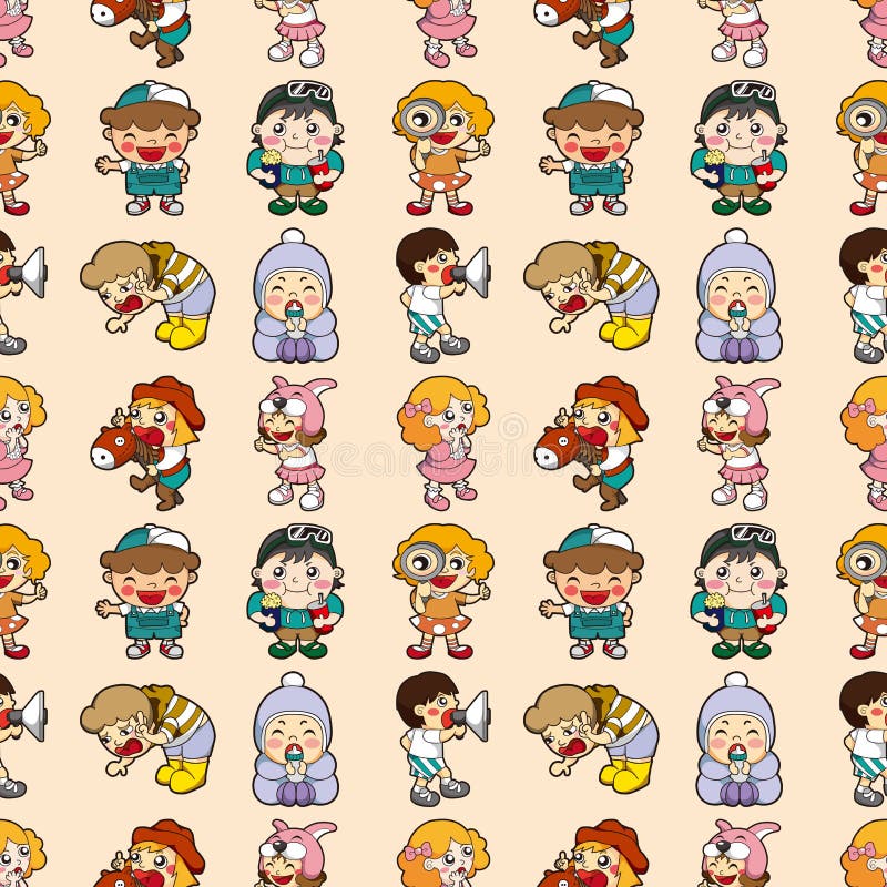 Seamless kid pattern stock vector. Illustration of play - 27974335
