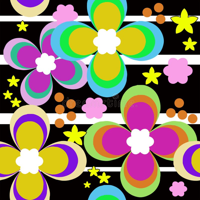 Kids Floral Pattern stock vector. Illustration of design - 32821243