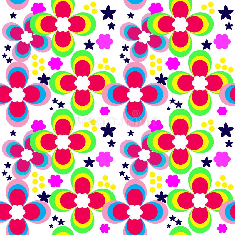 Kids Floral Pattern stock vector. Illustration of design - 32821243