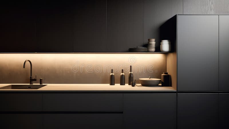 Seamless Kitchen Cabinet Handles Stock Illustration - Illustration of ...