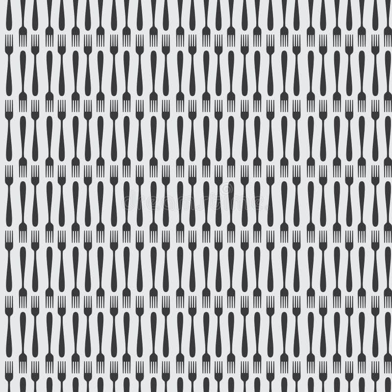 Seamless Cutlery Silverware Pattern Outline Series Stock Vector ...