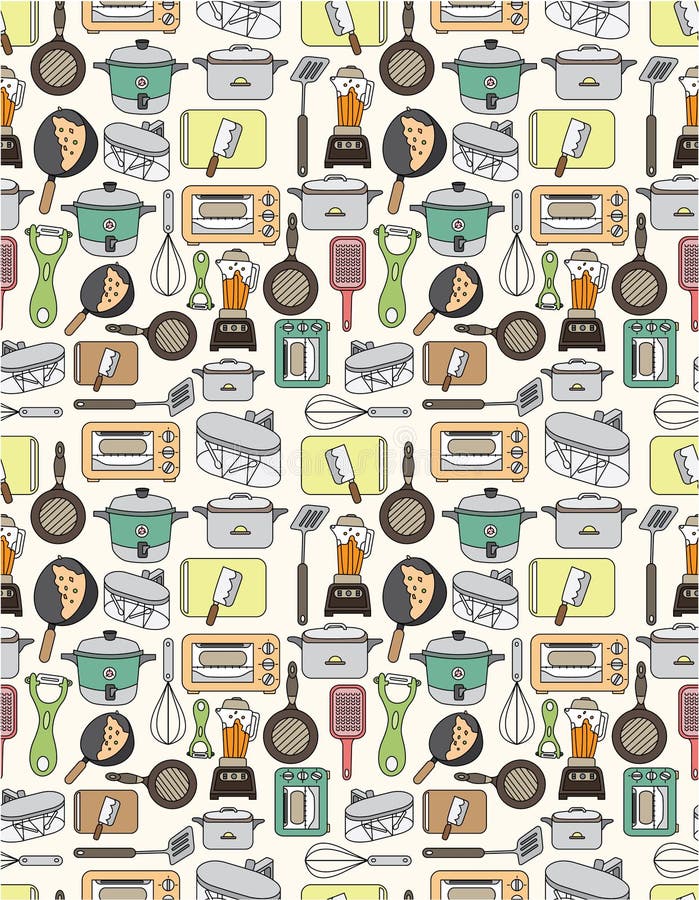 Seamless cooking pattern stock vector. Illustration of cook - 17261229