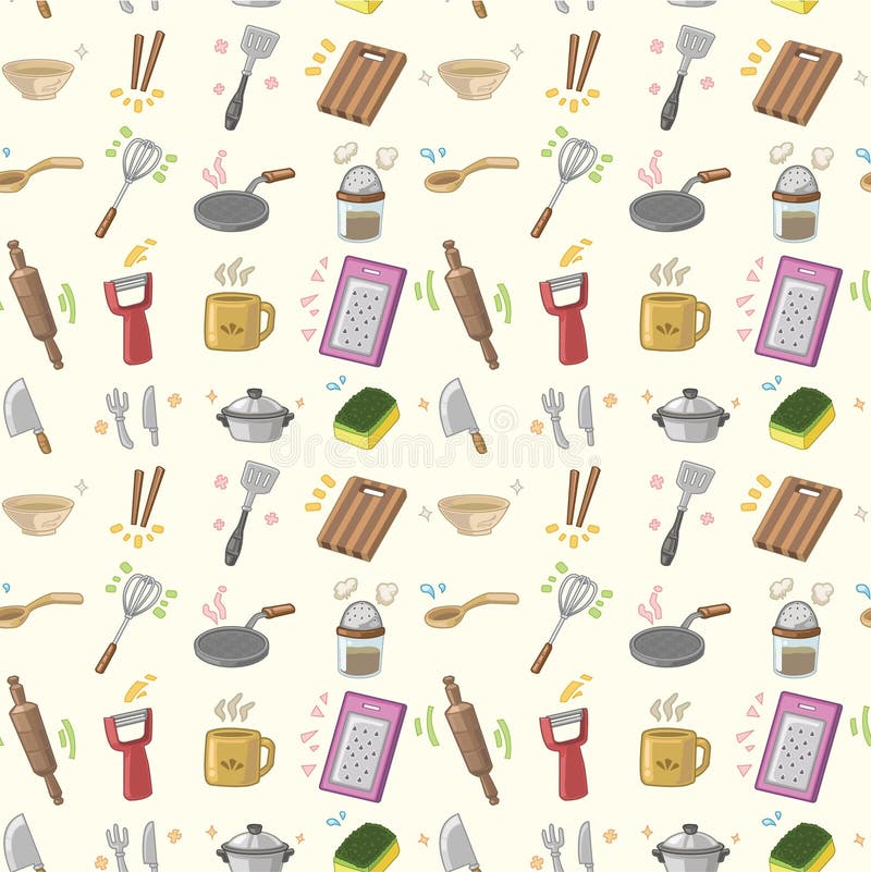 Seamless cooking pattern stock vector. Illustration of cook - 17261229