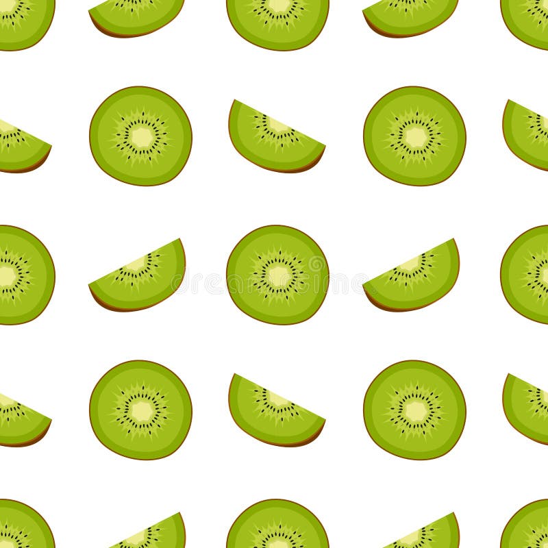 Seamless Kiwi Pattern, Vector Illustration Stock Vector - Illustration ...