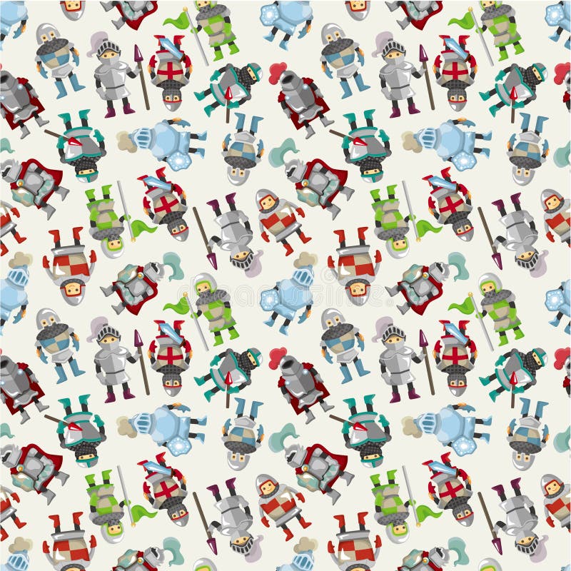 Seamless Knight pattern stock vector. Illustration of hero - 20837946