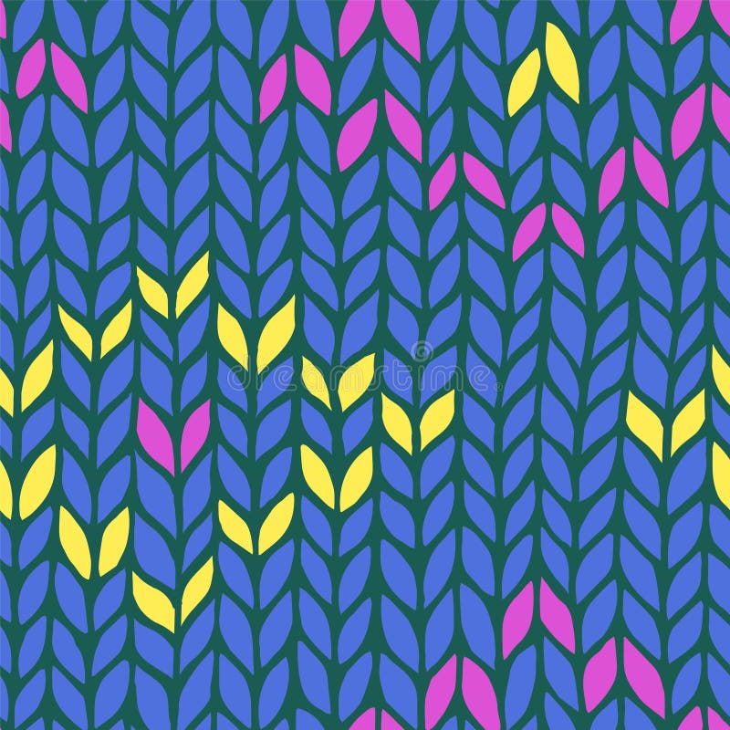 Seamless knit pattern stock vector. Illustration of patchwork - 120454679