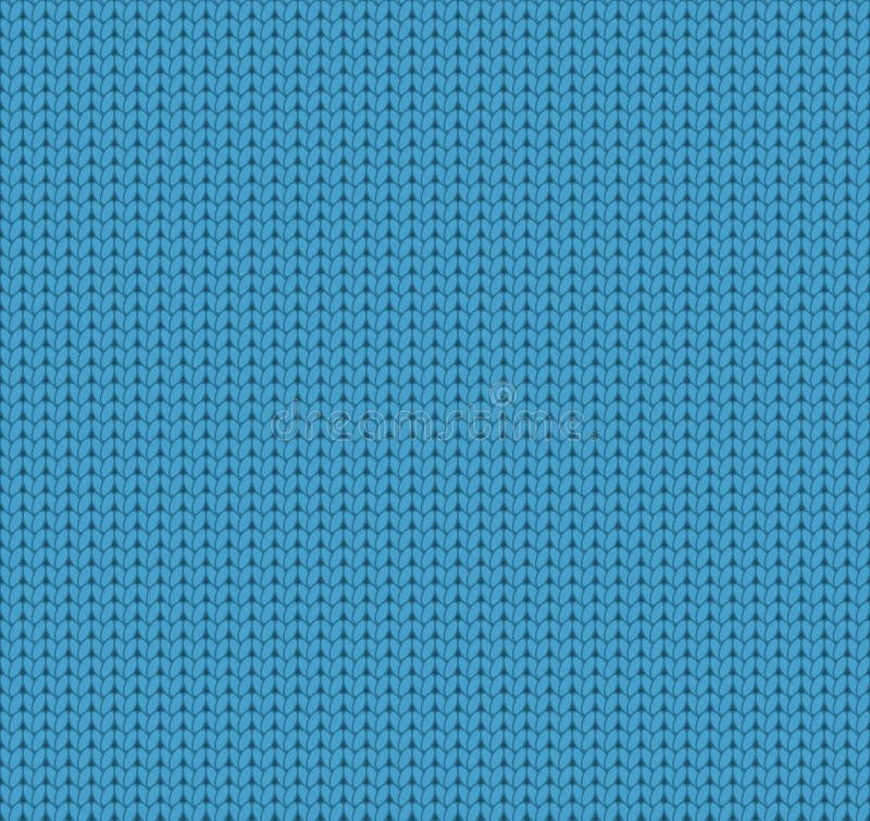 Seamless Knitted Blue Pattern Stock Illustration - Illustration of ...