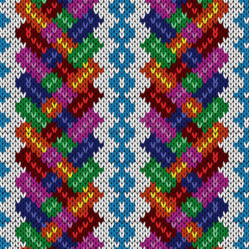 Seamless Knitted Multicolor Pattern Stock Vector - Illustration of pink ...