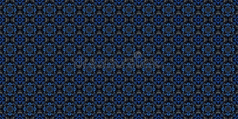 Seamless Knitted Pattern, Blue and Black Textile Texture Stock ...