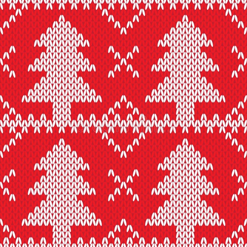Seamless knitted pattern stock vector. Illustration of pine - 78907936
