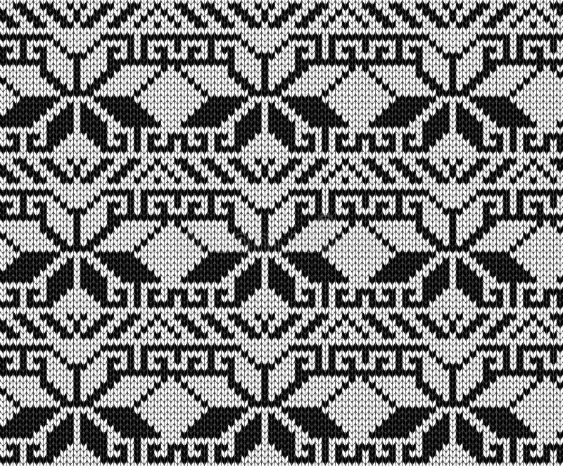 Seamless knitted pattern stock vector. Illustration of classic - 50125044