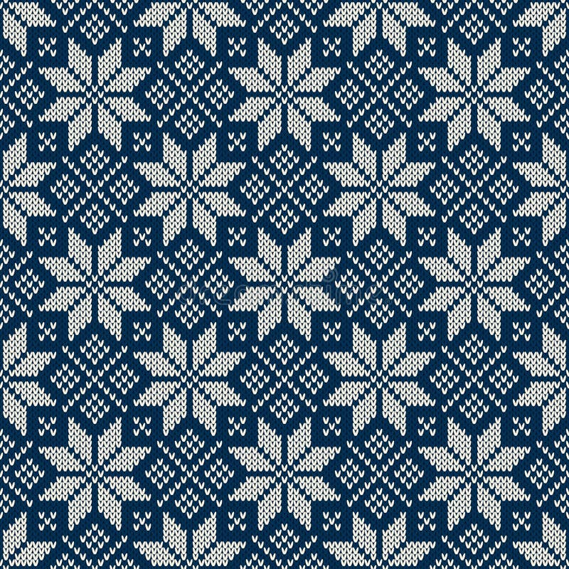 Nordic Traditional Fair Isle Style Seamless Knitted Pattern Stock ...