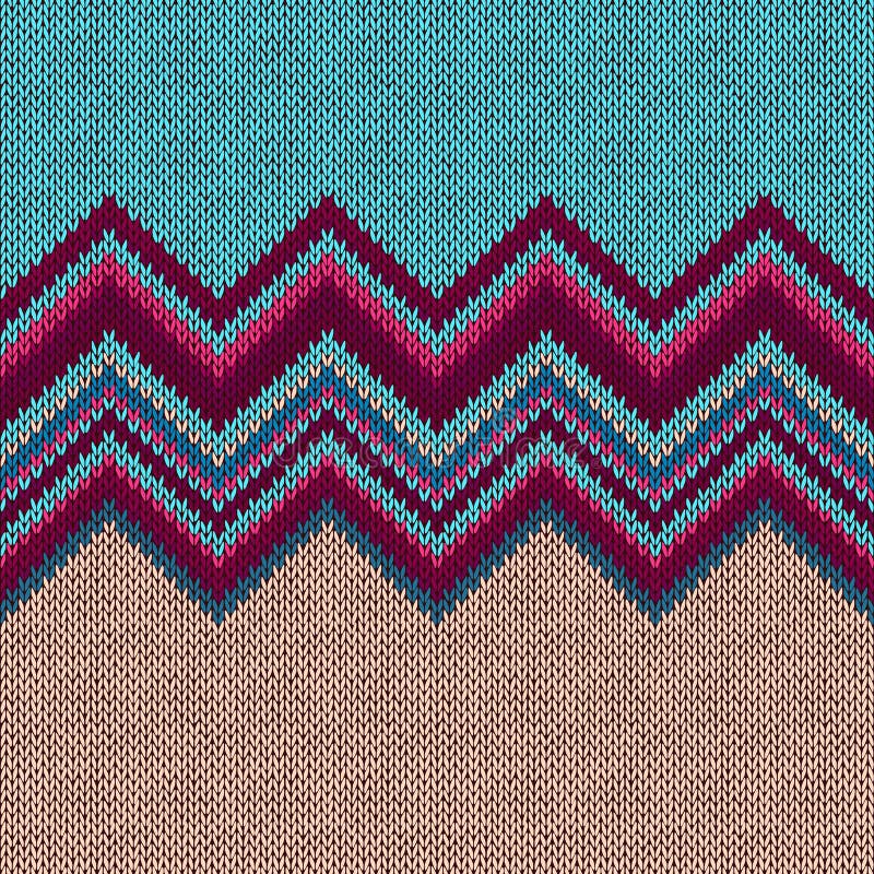 Seamless Knitted Pattern. Style Blue Red Beige Ethnic Background Stock ...