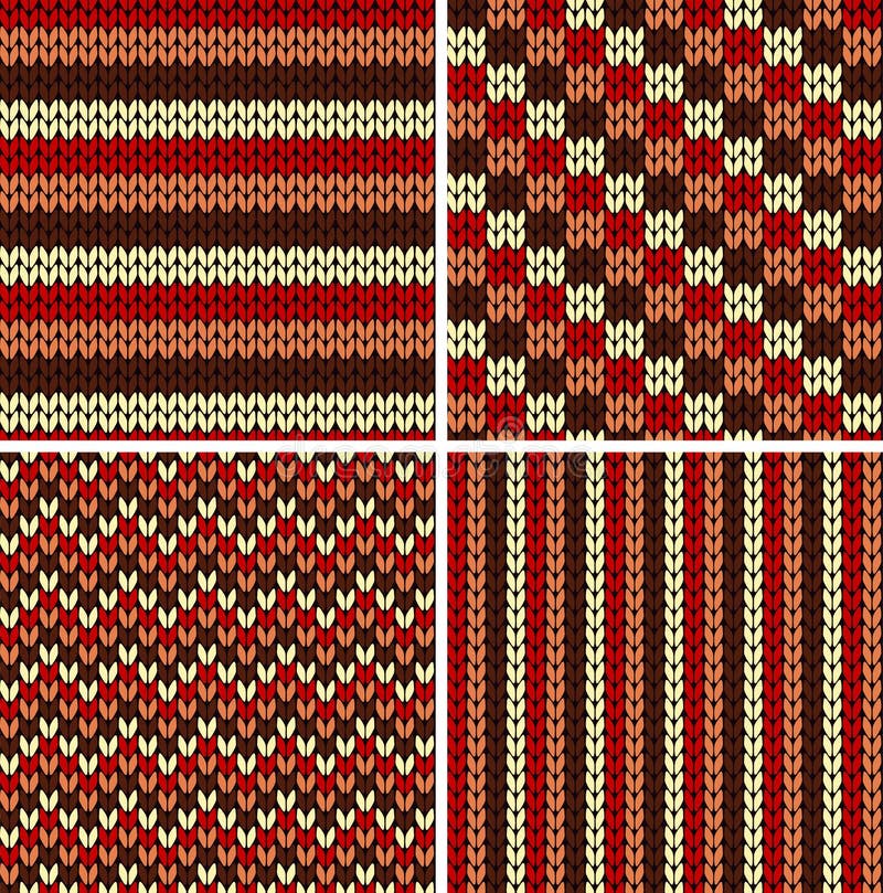 Seamless Knitted Ornamental Pattern. Vector Illust Stock Vector ...