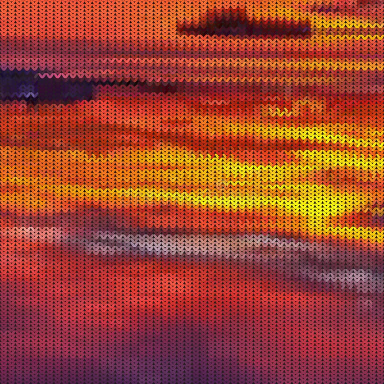 Seamless Knitted Sunset Pattern Stock Vector - Illustration of pattern ...