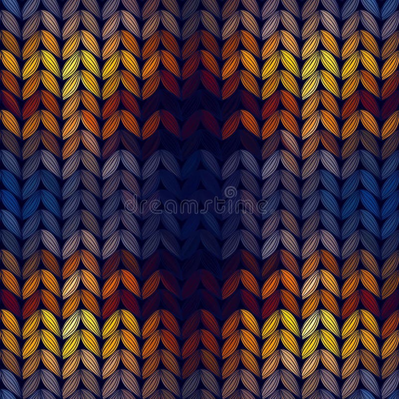 Seamless Knitted Sunset Pattern Stock Vector - Illustration of effect ...
