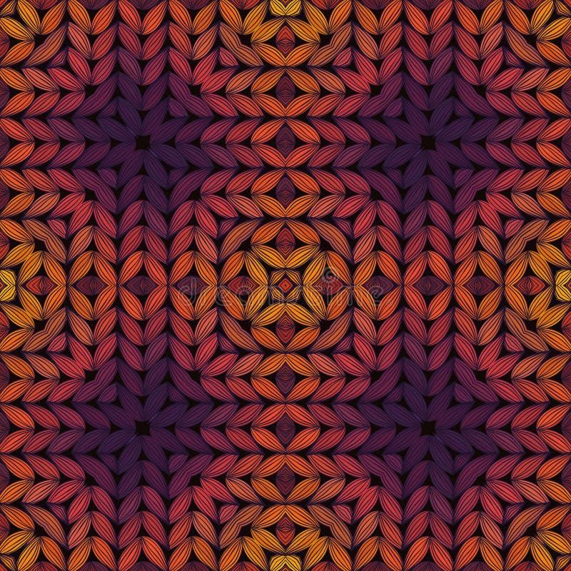 Seamless Knitted Sunset Pattern Stock Vector - Illustration of ...